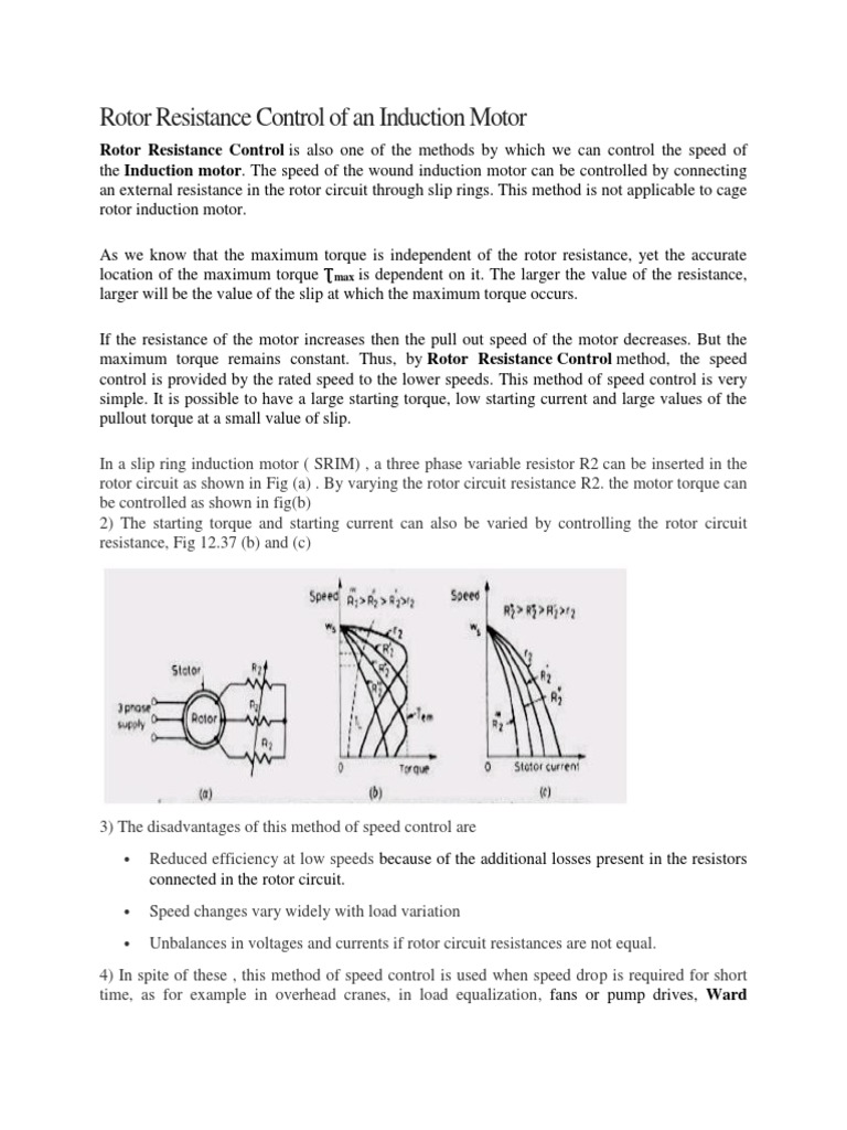 DR BU Static Rotor Resistance Control | PDF | Electric Motor | Rectifier