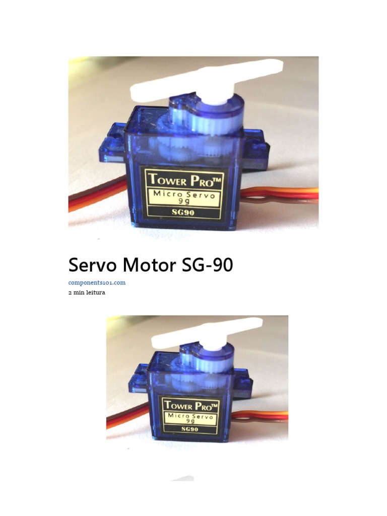 Servo Motor SG-90 | PDF | Electric Motor | Gear