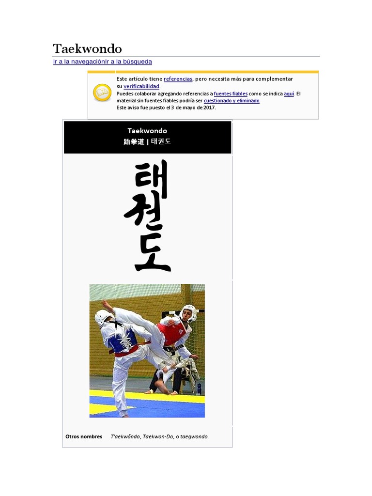 Teakwondo | PDF | Taekwondo | Kárate
