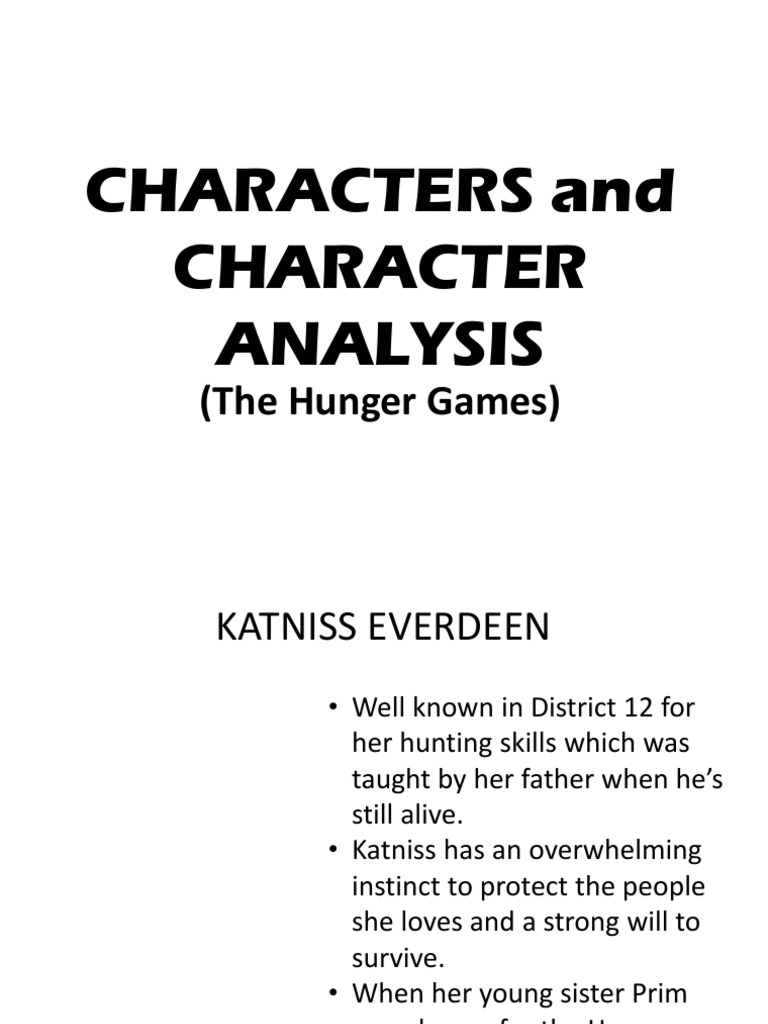 Characters and Character Analysis: (The Hunger Games) | PDF | The ...