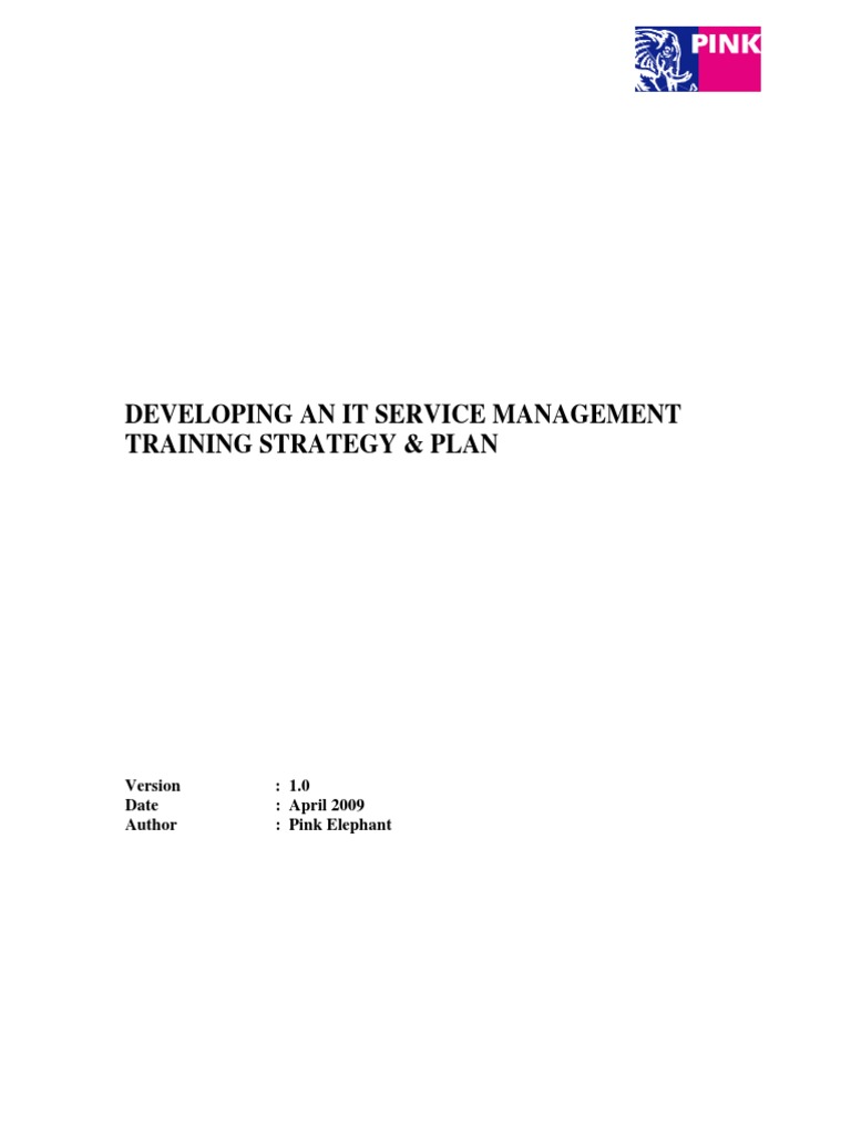 Developing An ITSM Training Strategy and Plan | PDF | Itil | It Service ...