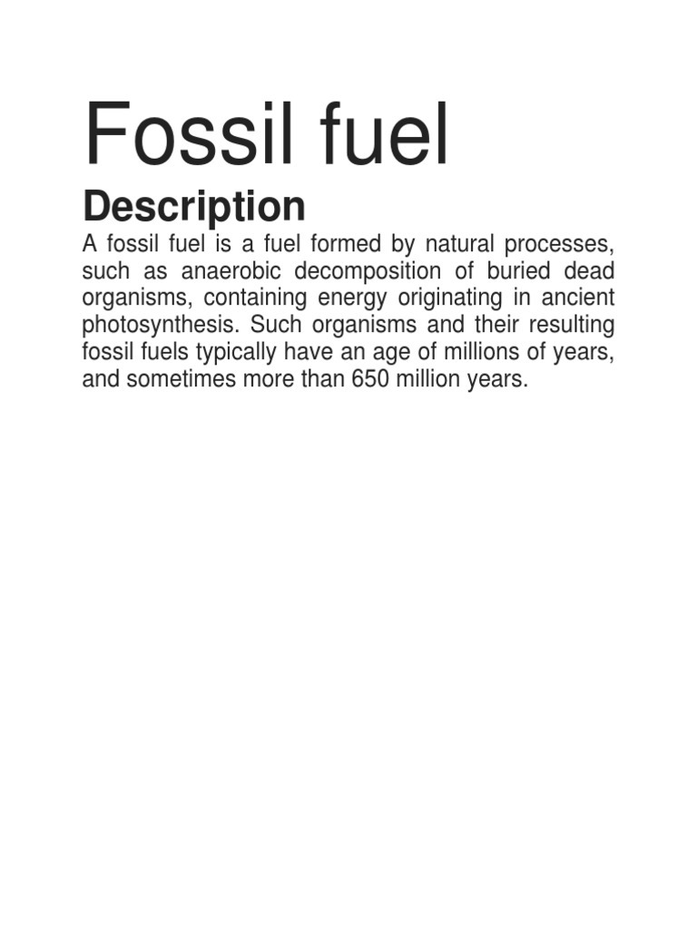 Fossil Fuel | PDF