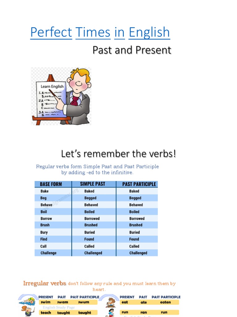 Perfect Times in English: Past and Present | PDF | Perfect (Grammar) | Verb