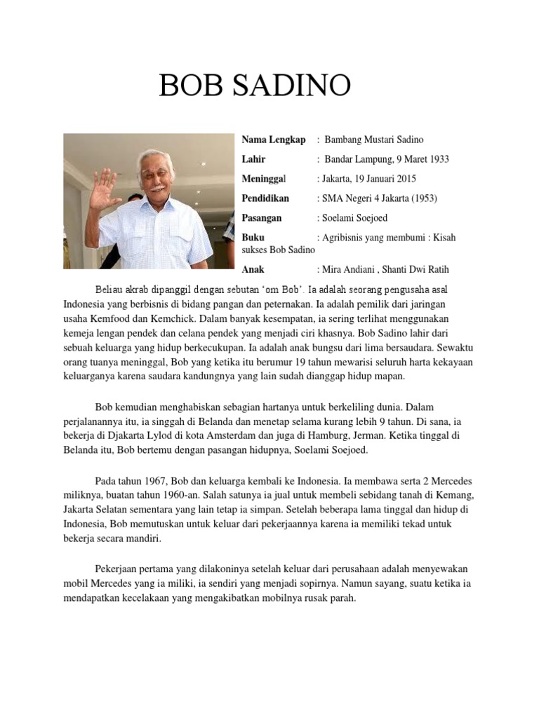 Bob Sadino | PDF