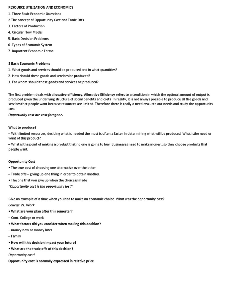 Resource Utilization and Economics | Download Free PDF | Pareto ...