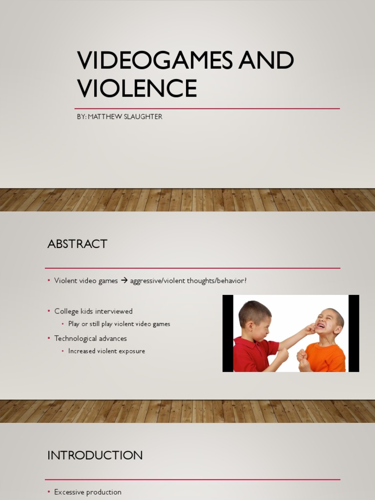 Video Games Violence | PDF | Video Games | Violence