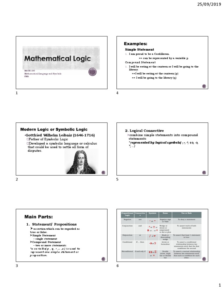 Gottfried Wilhelm Leibniz (1646-1716) 2. Logical Connective | PDF | Logic | Teaching Mathematics