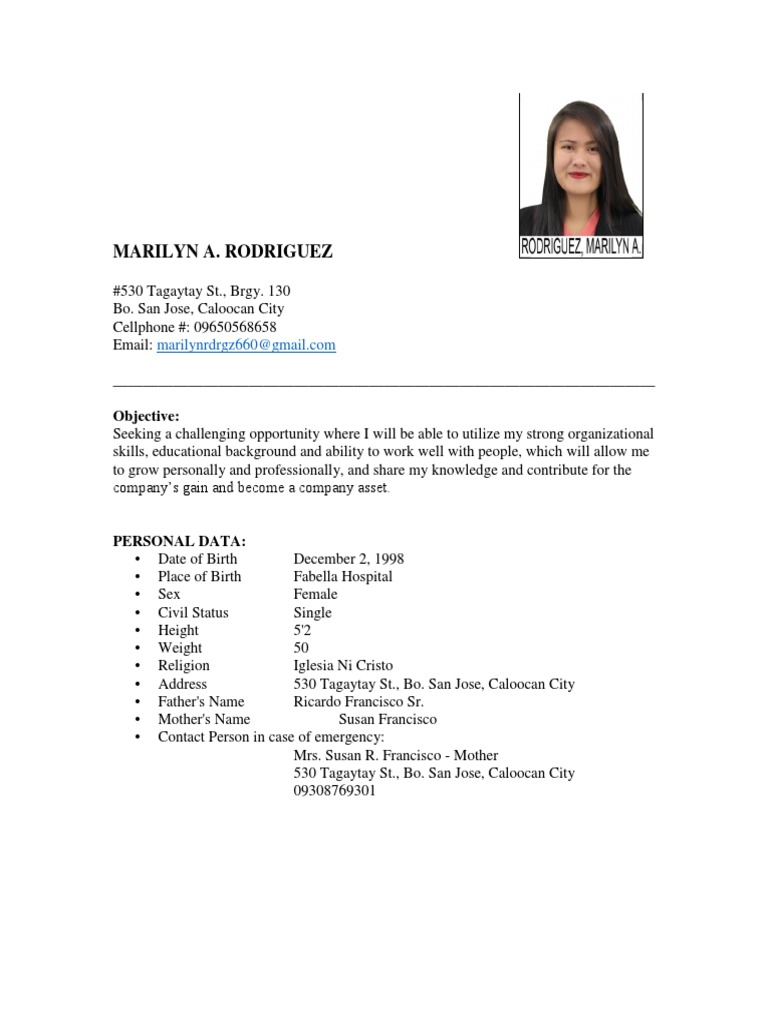 Resume Sample PDF Accounting Philippines, 46% OFF