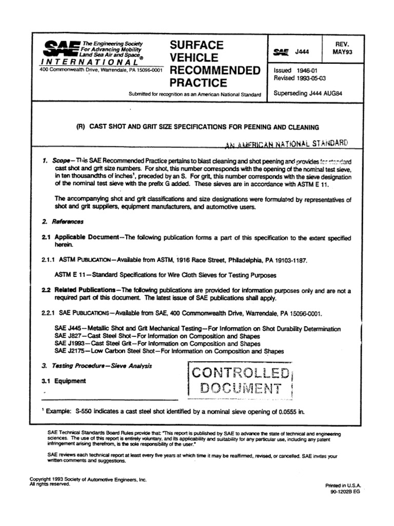 Sae J444 PDF | PDF