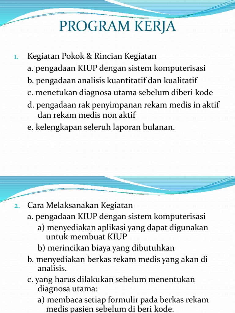 Contoh Proker Rekam Medis | PDF