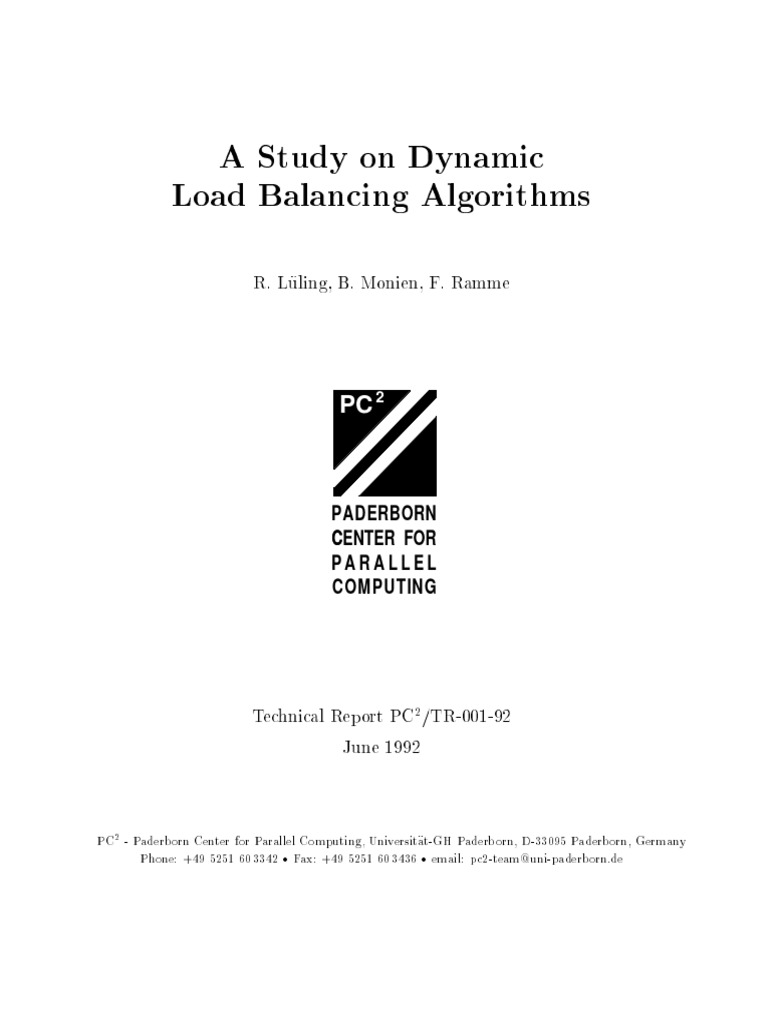 A Study On Dynamic Load Balancing Algorithms | PDF | Distributed ...