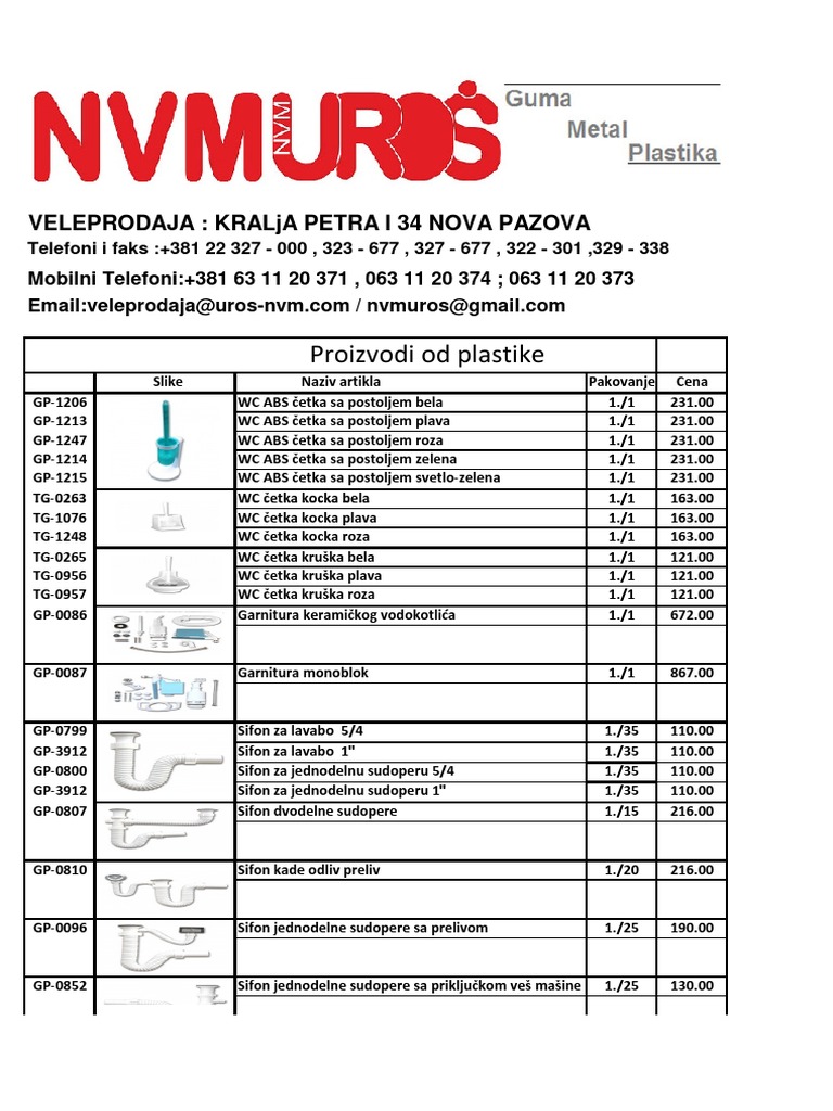 Katalog - Proizvodi Od Plastike | PDF