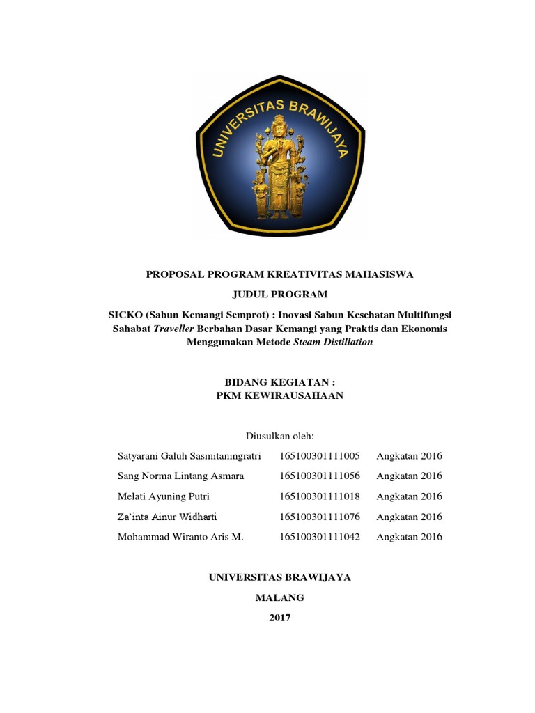 Proposa PKM K PDF | PDF | Seni | Teknologi & Rekayasa