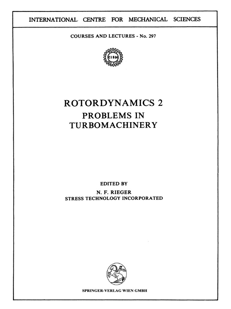 Rotordynamics 2: Problems in Turbo Machinery | PDF | Mechanical Engineering | Applied And ...