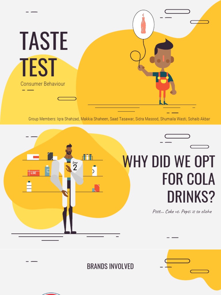 Taste Test - Consumer Behaviour - Edited | PDF | Pepsi | Cola