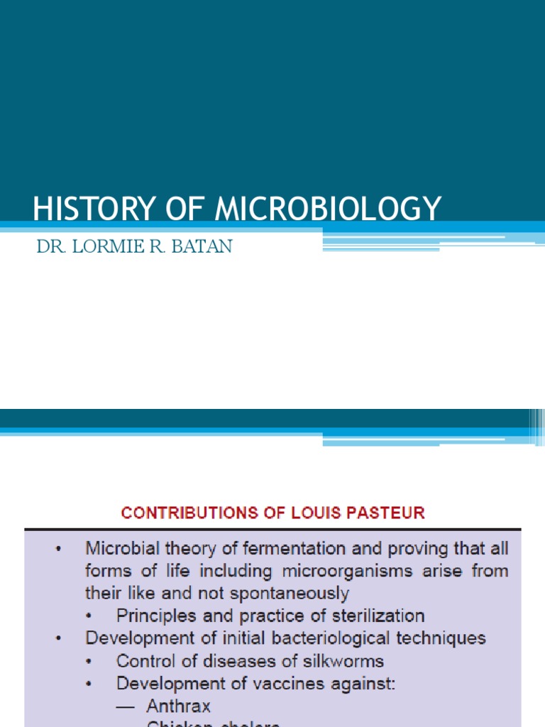 History of Microbiology | PDF | Bacteria | Gram Positive Bacteria