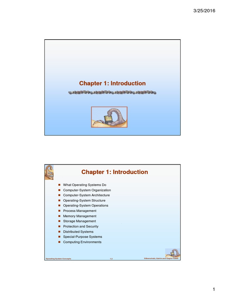 Chapter 1: Introduction Chapter 1: Introduction: 1.2 Silberschatz, Galvin and Gagne ©2005 ...