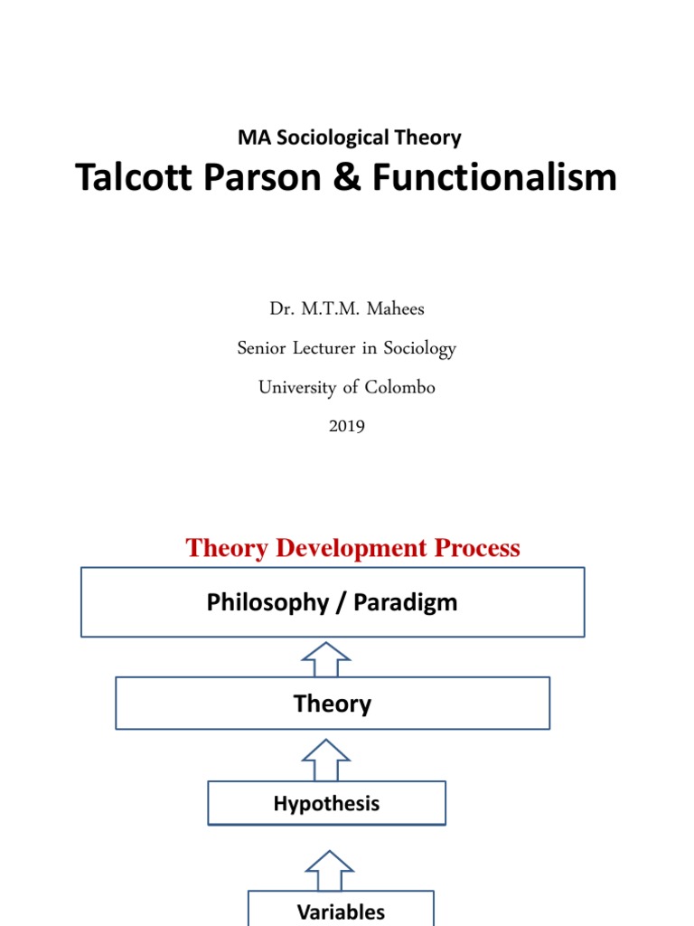 Functionalism & Parsons | PDF | Sociology | System