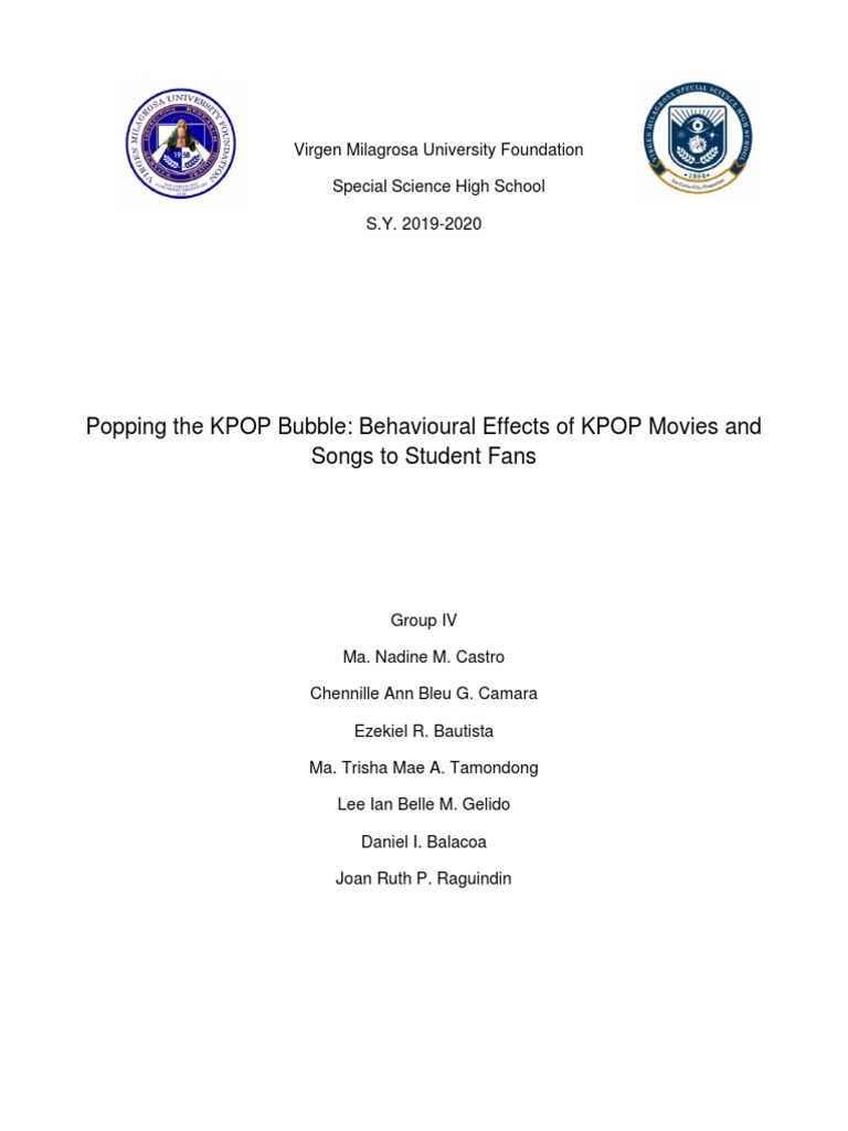 KPOP Research Title Chapter 3 | PDF | Fan (Person) | Mass Media