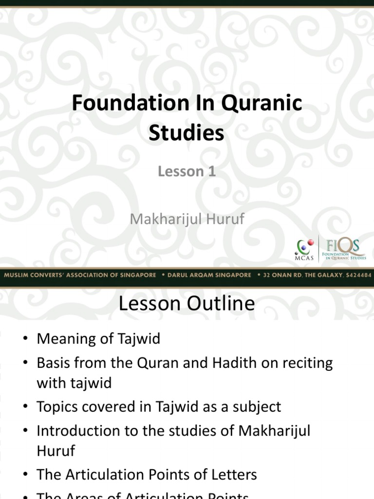 GIDC018493 Tajwid Course Notes 2018 | PDF | Arabic | Quran