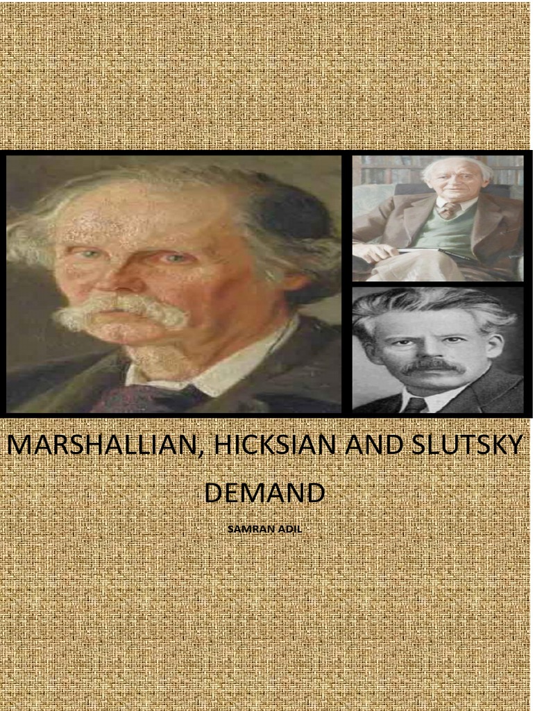 Difference Between Marshallian | PDF | Demand | Demand Curve