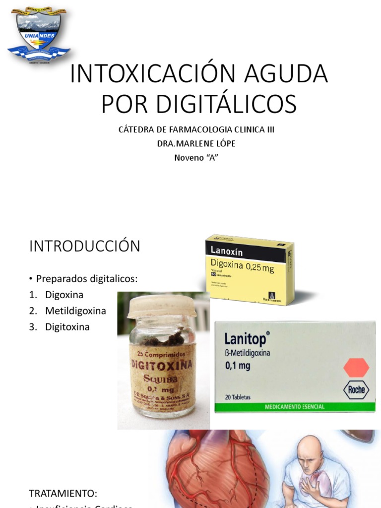 Intoxicación Aguda por Digitálicos | PDF