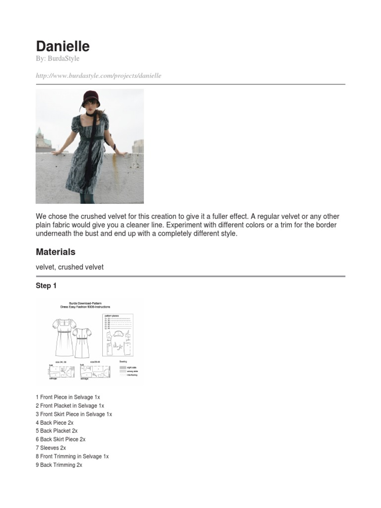 Danielle Original | PDF | Seam (Sewing) | Sewing