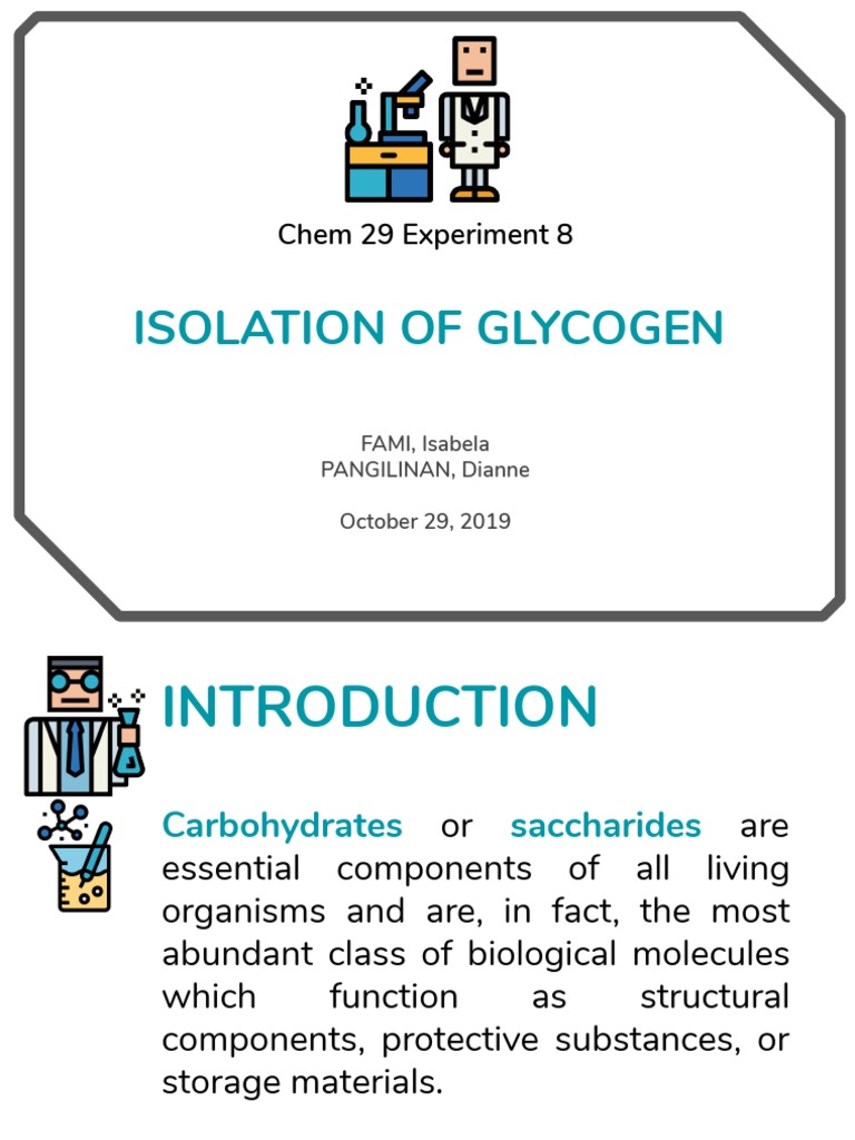 Isolation of Glycogen: Chem 29 Experiment 8 | PDF | Carbohydrates ...