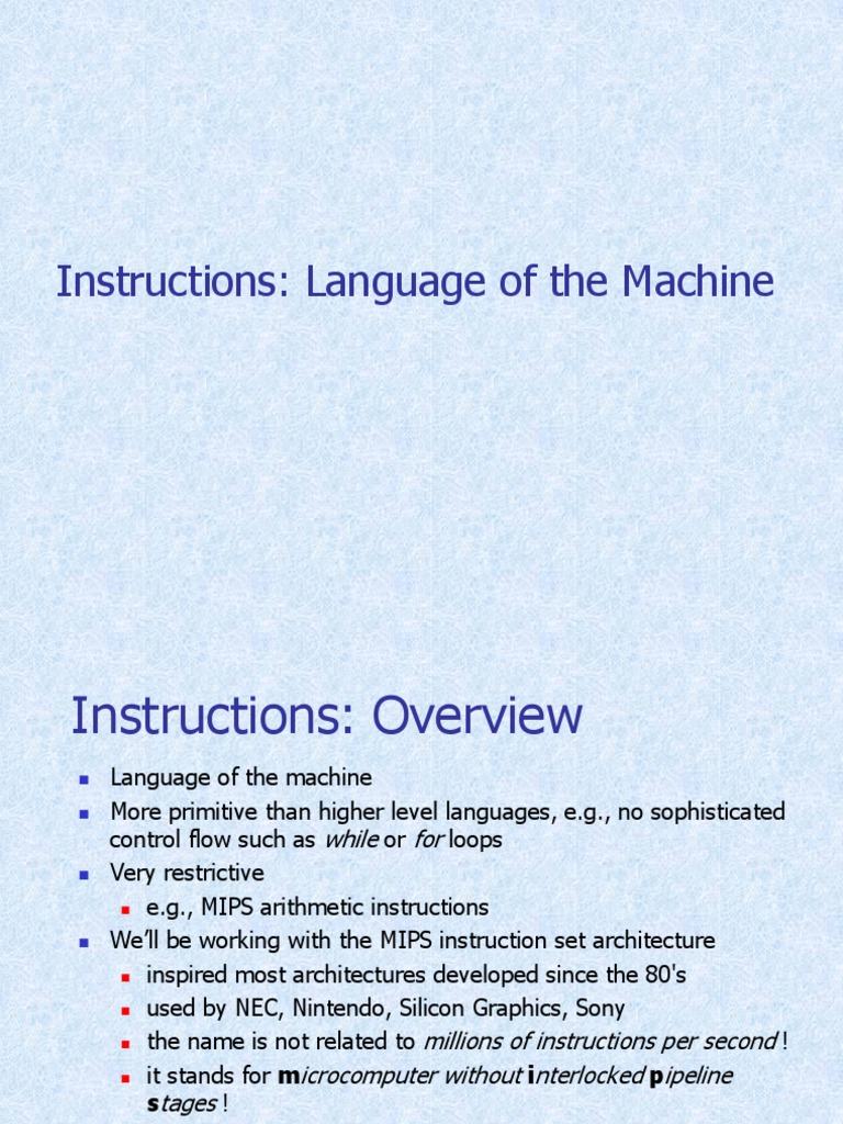 Instructions: Language of The Machine | Download Free PDF | Assembly Language | Subroutine
