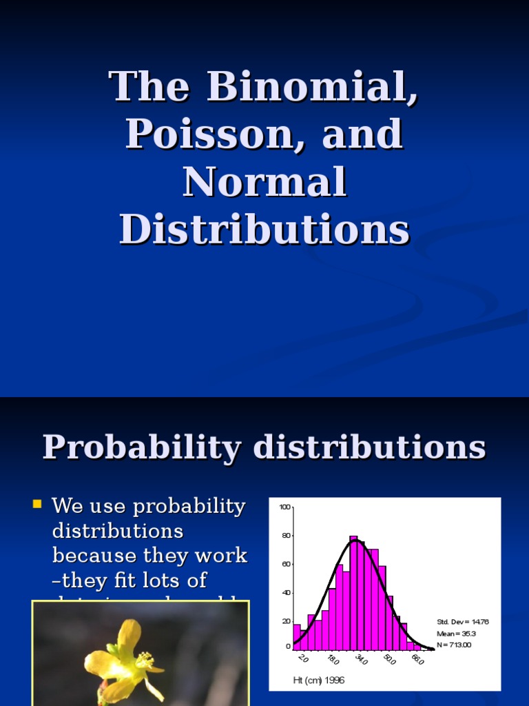The Binomial Poisson and Normal Distributions | PDF | Normal ...