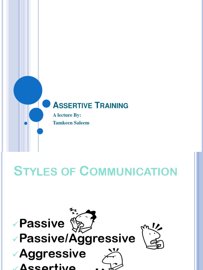 Assertive Training | PDF | Nonverbal Communication | Body Language
