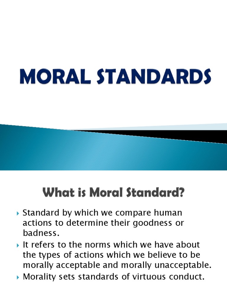 Moral Standards | PDF | Morality | Value (Ethics)