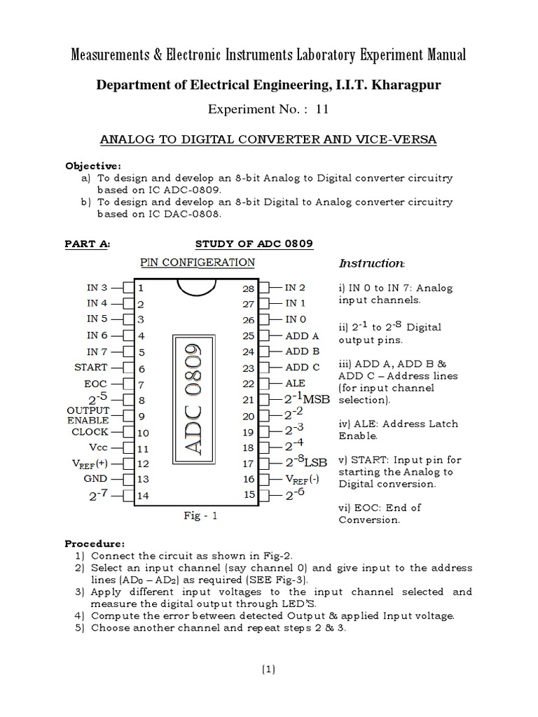Measurements & Electronic Instruments Laboratory Experiment Manual ...