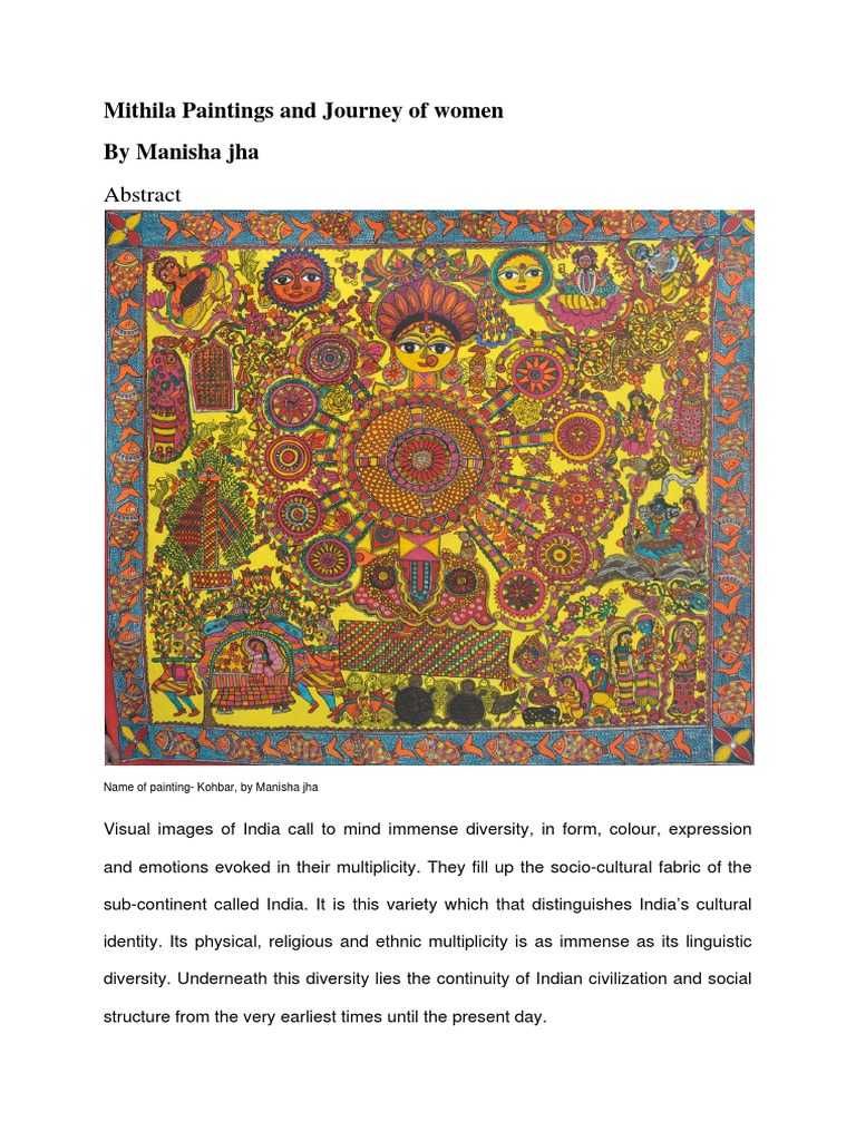 Mithila Madhubani Art PDF | PDF | Paintings