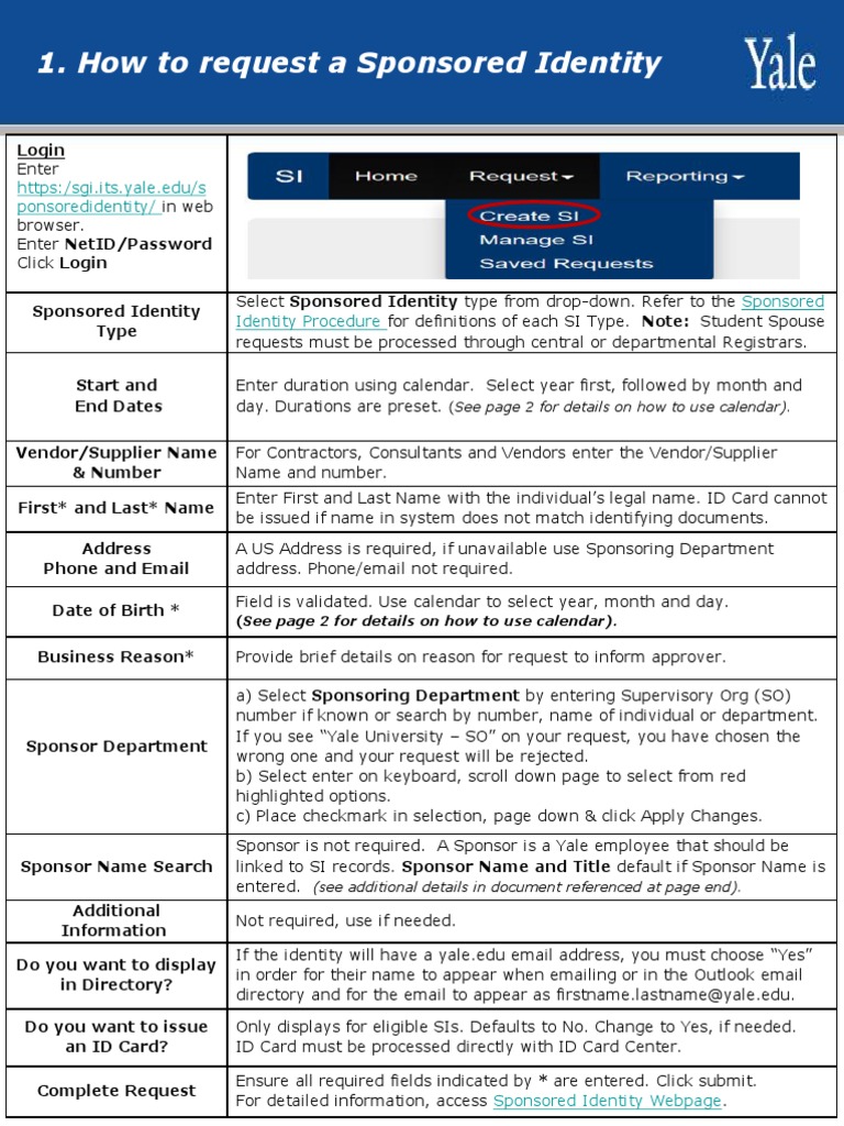 Sponsored Identity Quick Guide | PDF | Identity Document | Computing