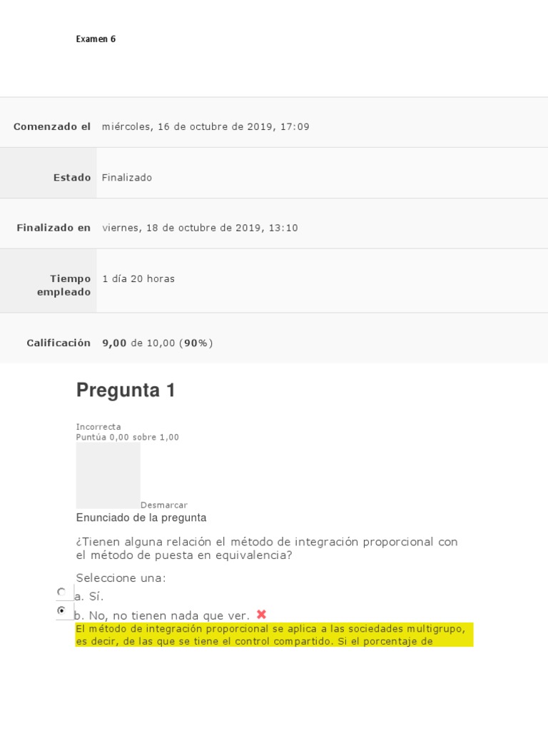 Examen de Consolidación Contable | PDF | Economias | Business