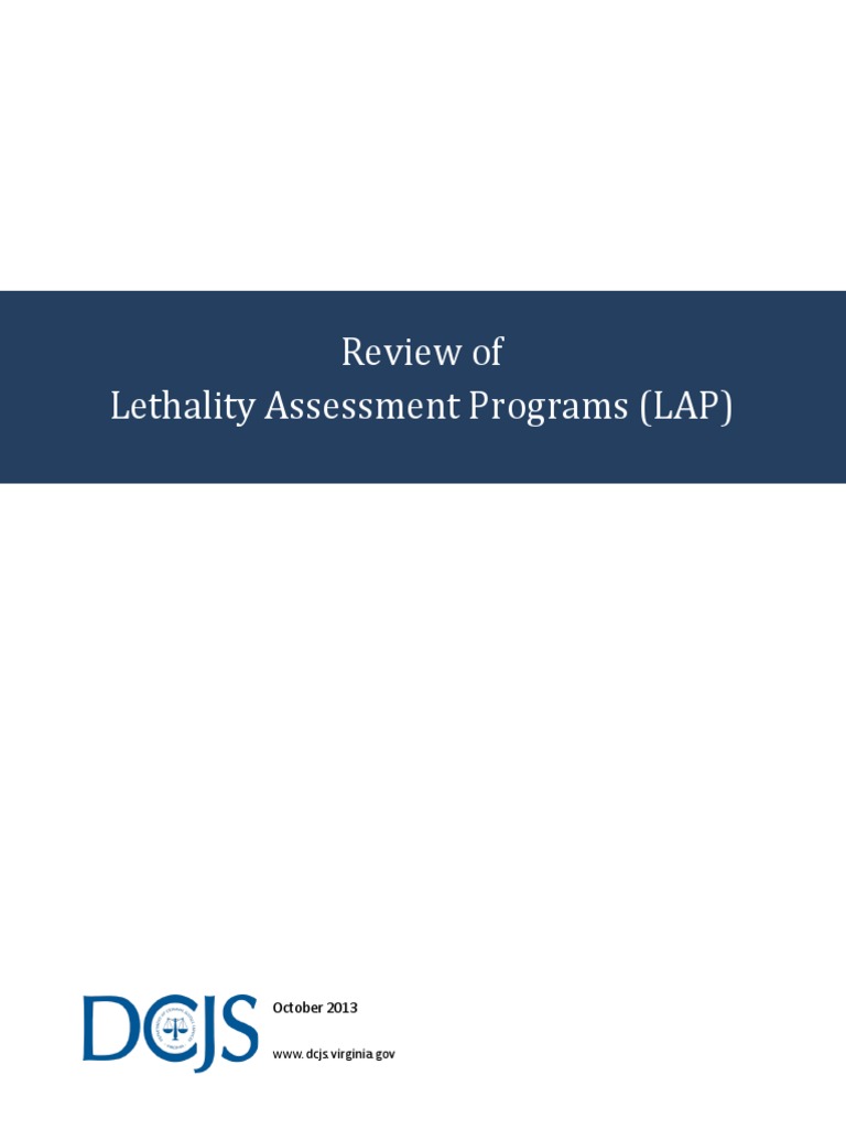 Review of Lethality Assessment Programs (LAP) : October 2013 | PDF ...