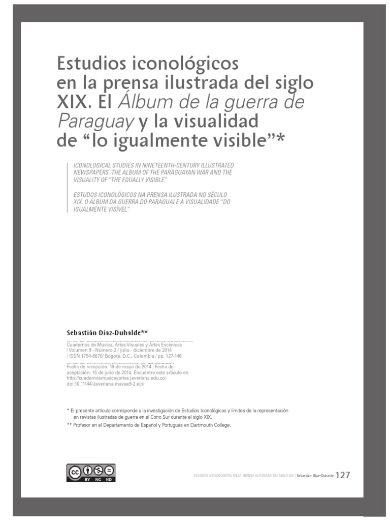 Álbum de la Guerra del Paraguay: Iconología | PDF | Imagen | Paraguay