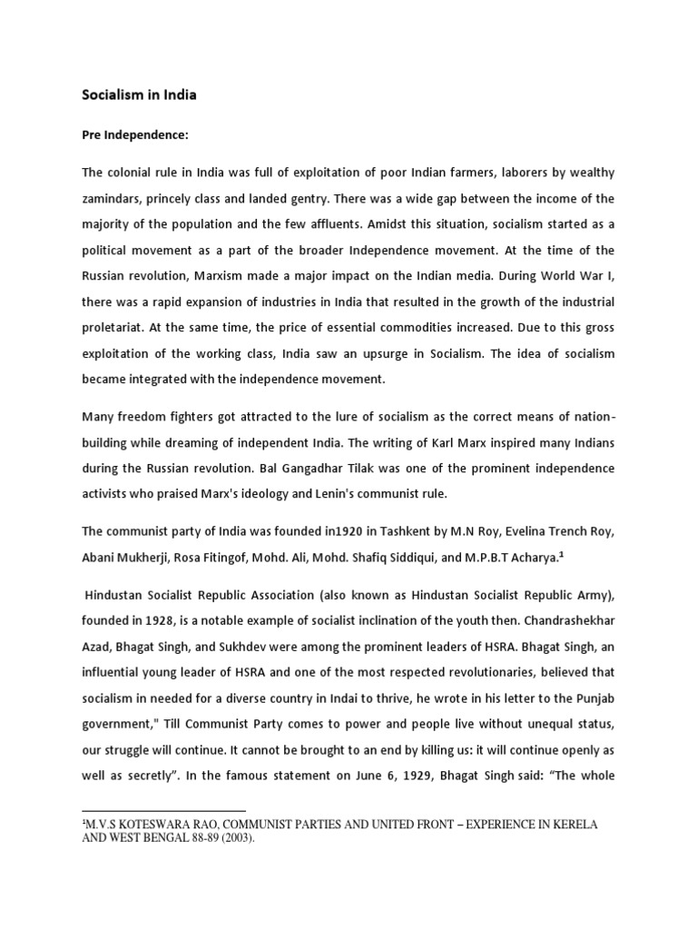 Socialism in India | PDF | Indian National Congress | Socialism