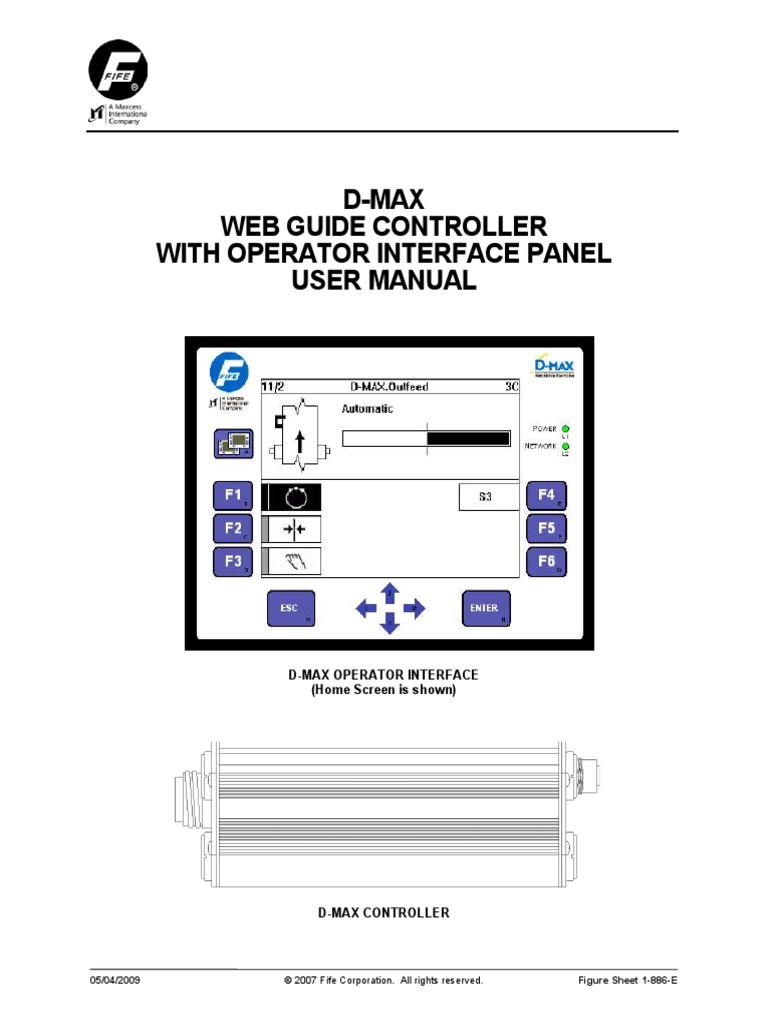 D-Max Web Guide Controller With Operator Interface Panel User Manual ...