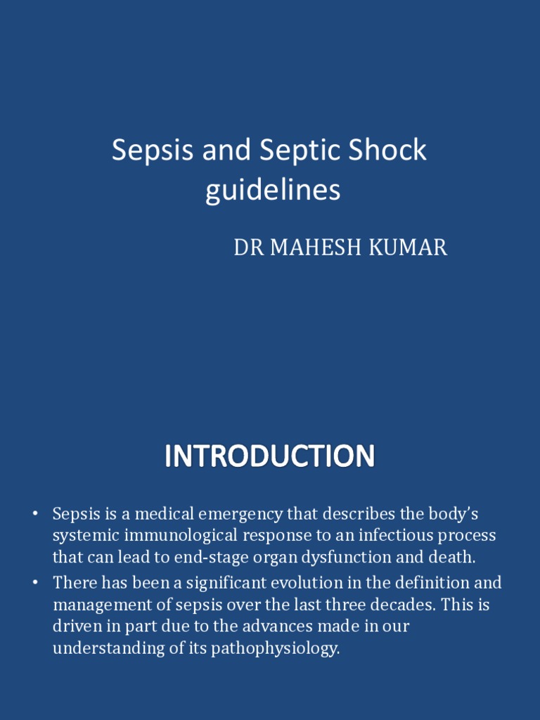 Guidelines for Managing Sepsis and Septic Shock | PDF | Sepsis | Shock ...