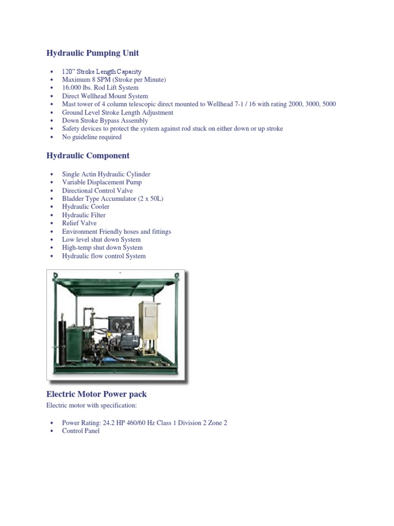 Hydraulic Pumping Unit | PDF