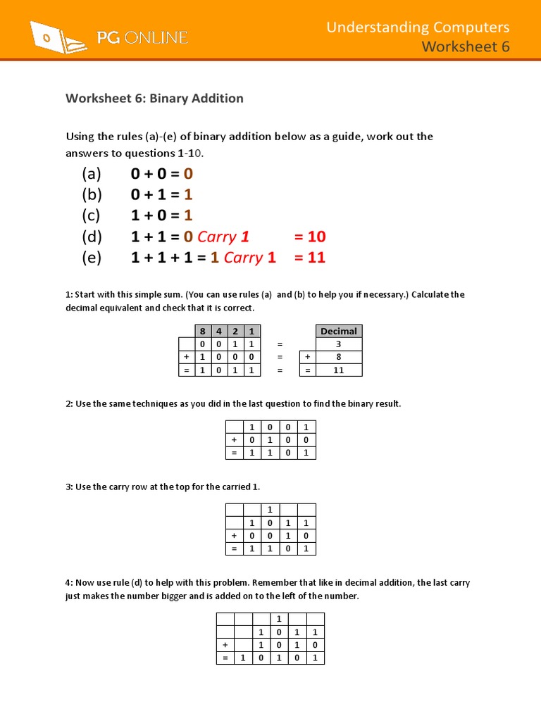 Binary Addition for Beginners | PDF | Theoretical Computer Science ...