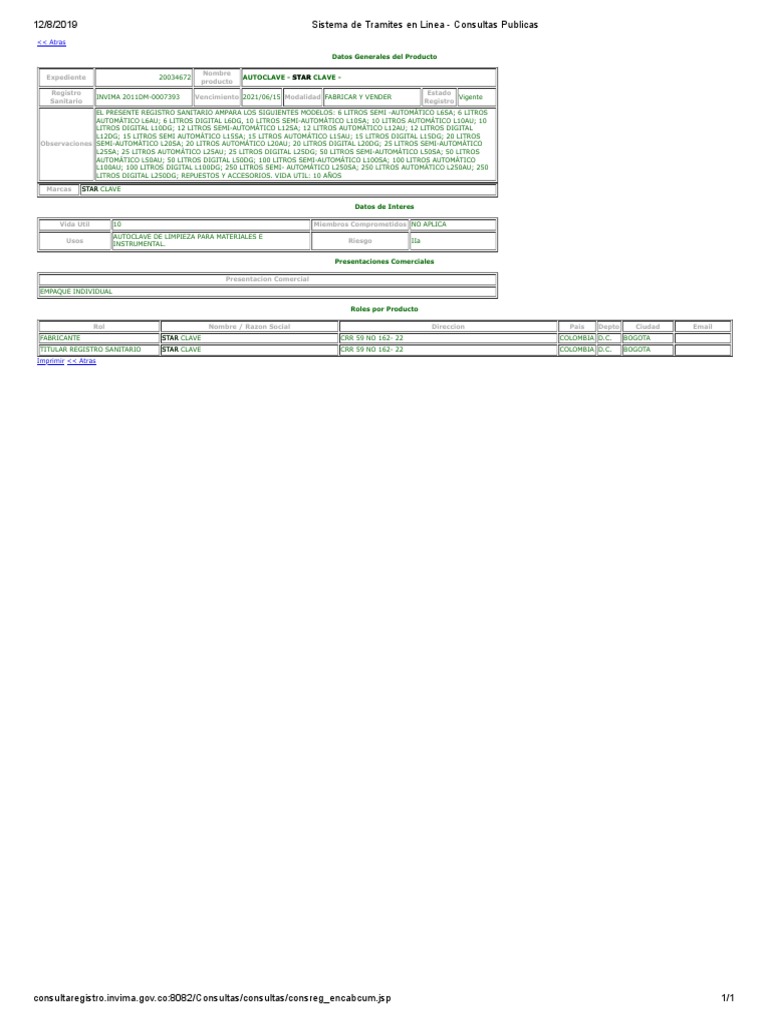 Sistema de Tramites en Linea Invima Starclave | PDF | Business