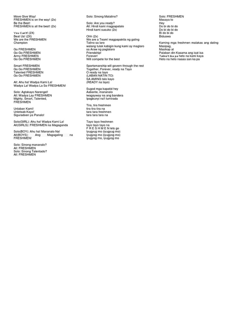 Yell Competition | PDF