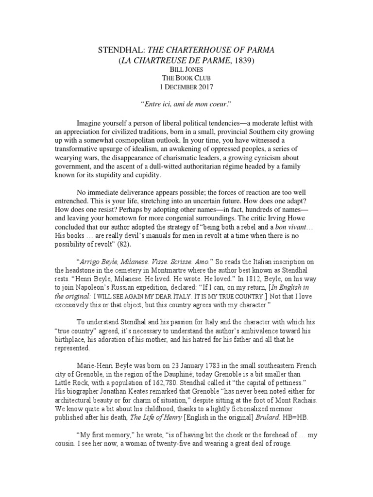 Stendhal PDF | PDF | History