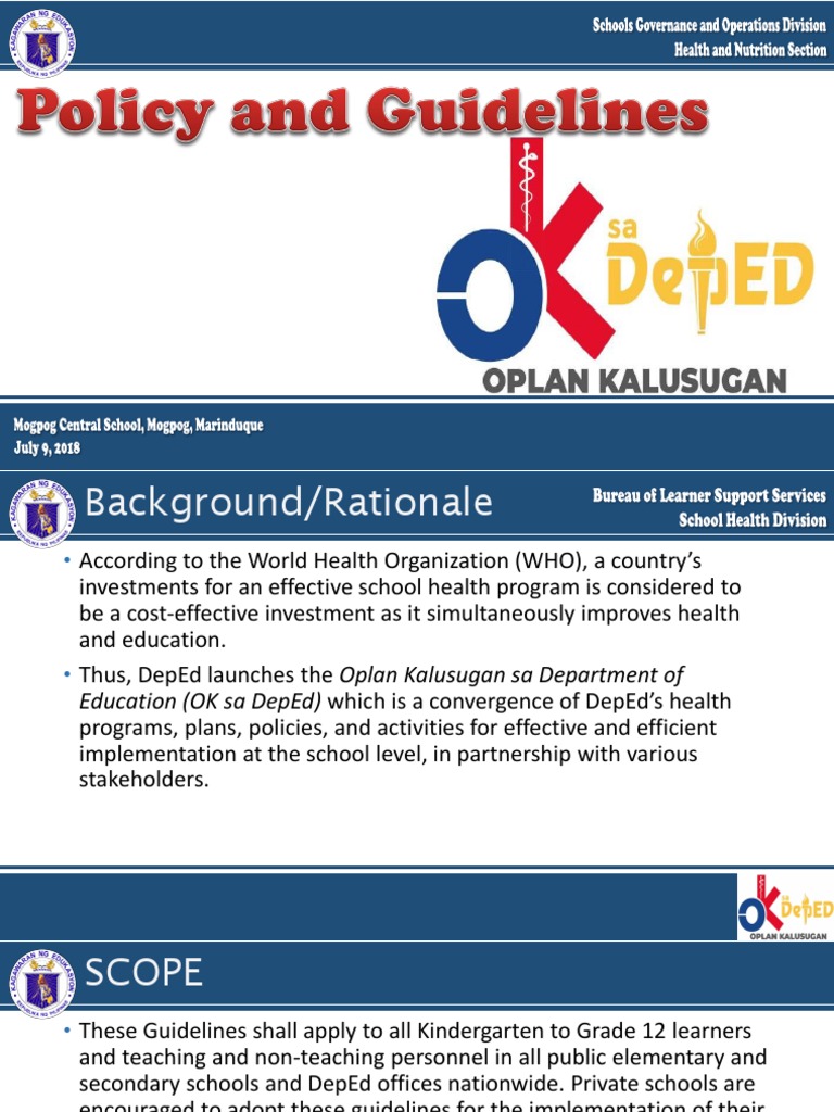 OK Sa DepEd Policy and Guidelines | PDF | Business