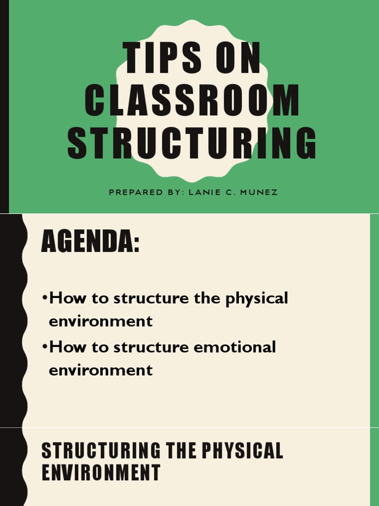 Tips On Classroom Structuring | PDF