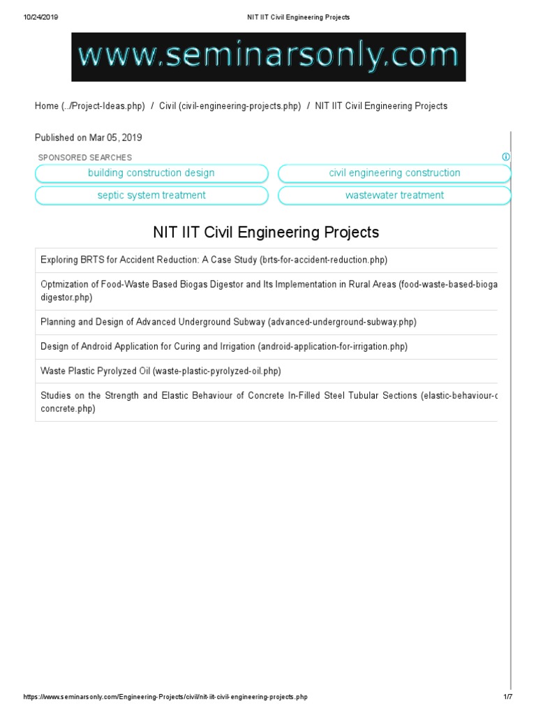 Nit Project | PDF | Sewage Treatment | Concrete