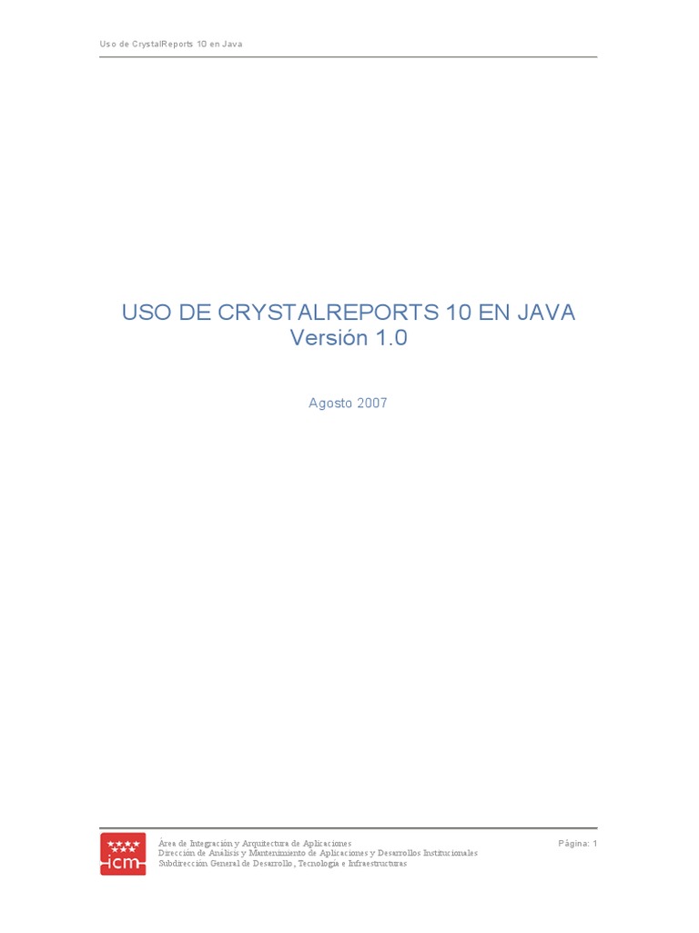 Uso de Crystalreports 10 en Java Versión PDF | PDF | Páginas del servidor Java | Java (lenguaje ...